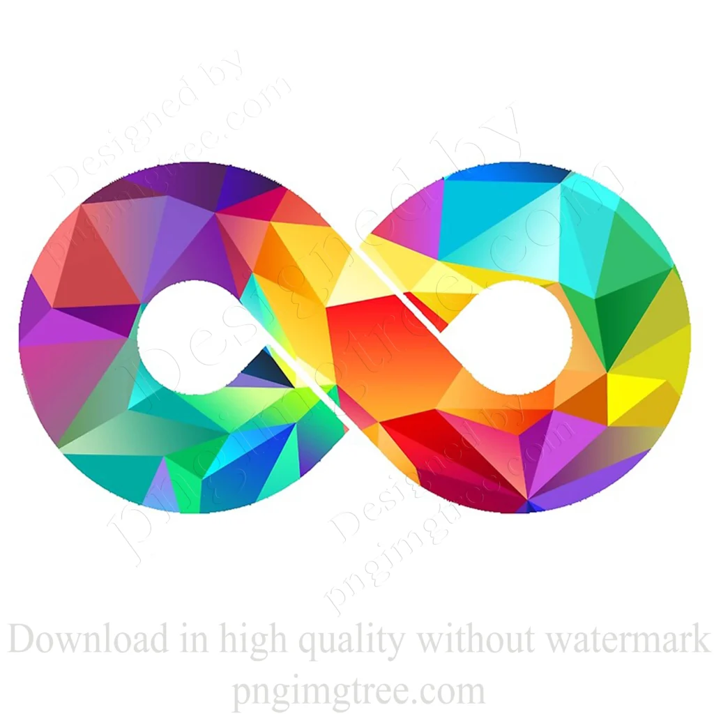 Awesome colorful infinity polygon symbol collection with colors art ...