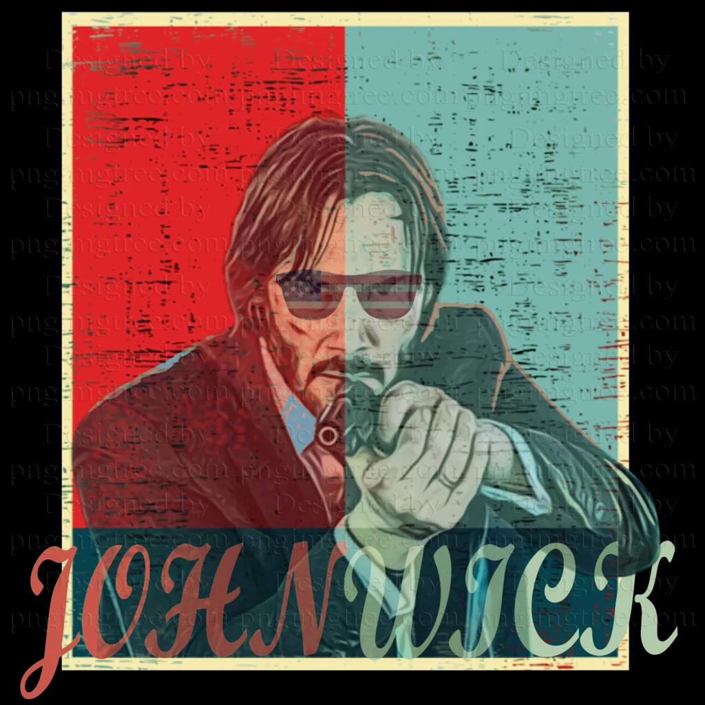 Awesome poster design of john wick wearing stylish black glasses with ...