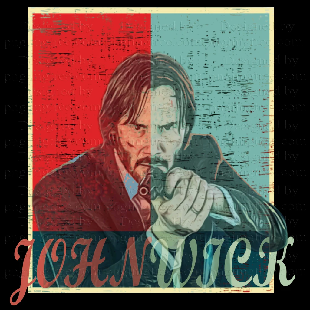 John Wick movie poster vector, yellow frame - Pngimgtree - Art Shop